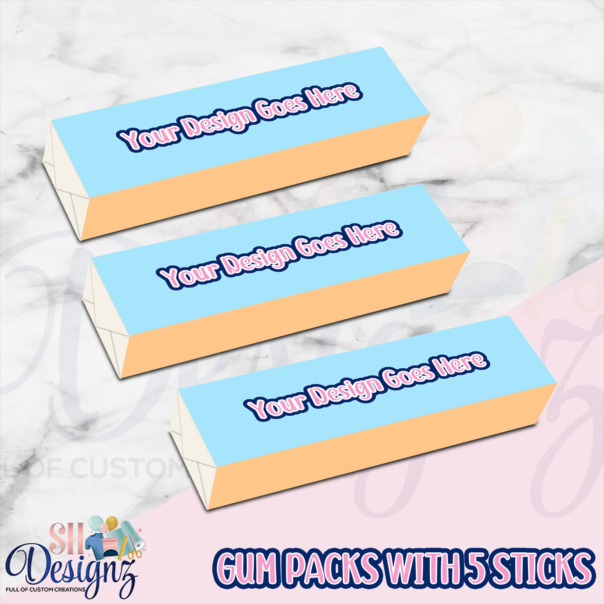 Chewing Gum Labels - Custom & Personalized Wrappers | ShDesignz
