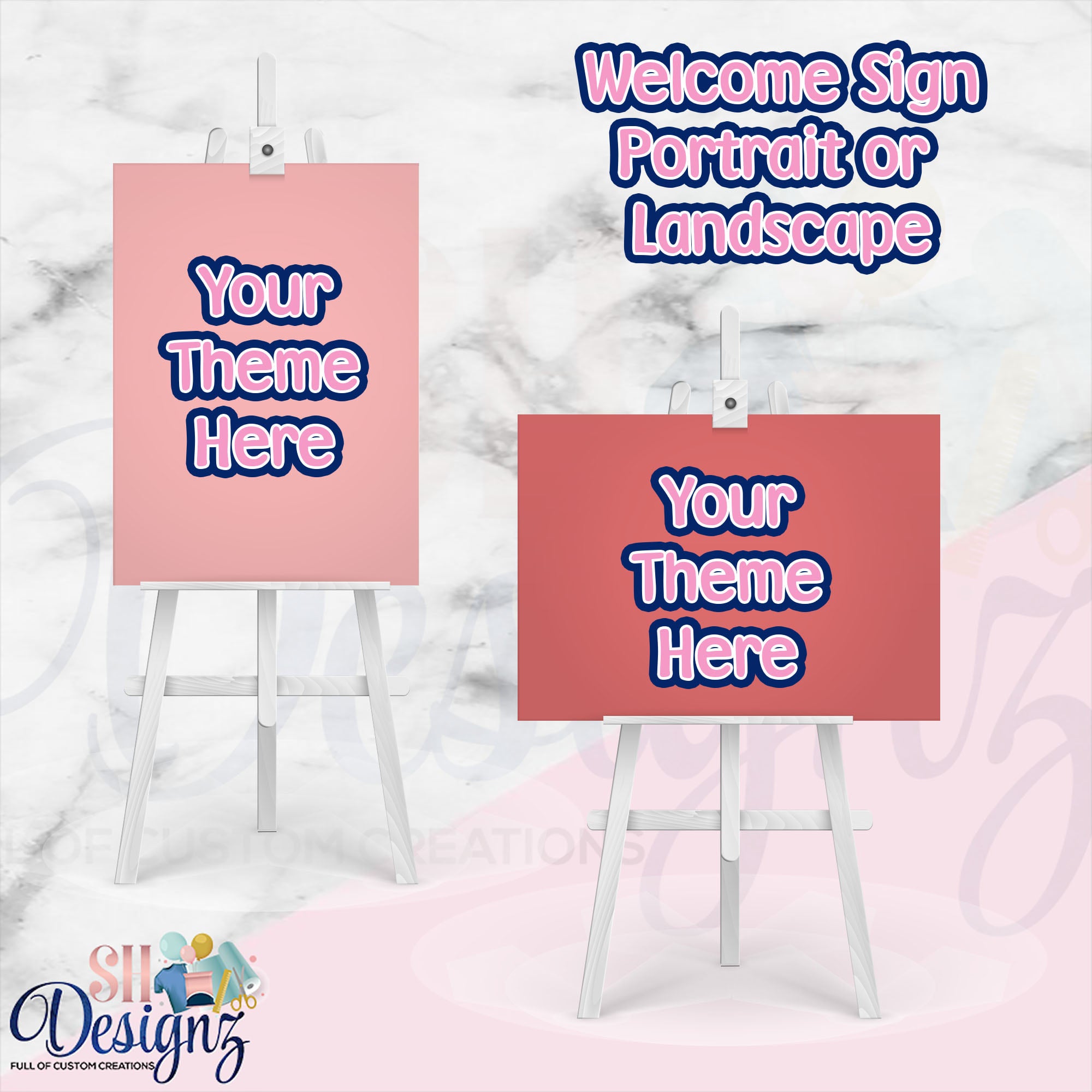 Custom Digital Welcome Signs | ShDesignz