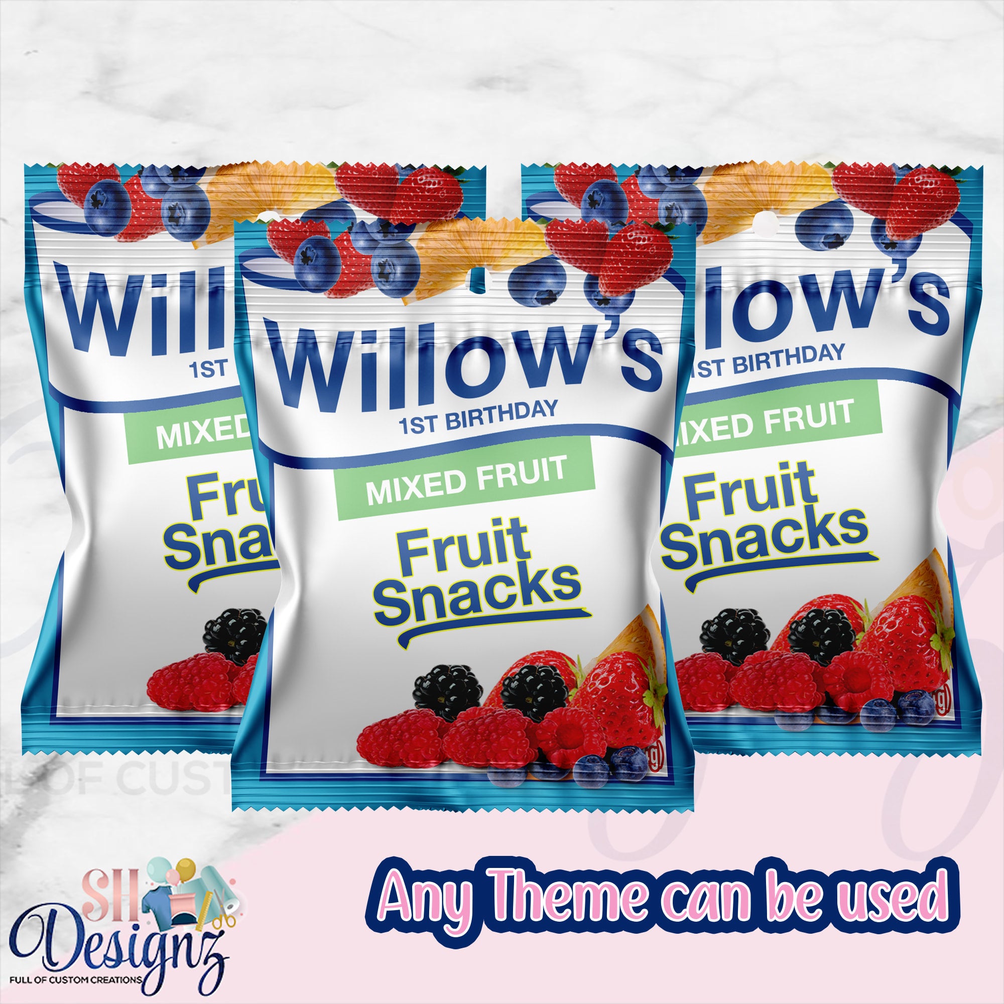 Custom Fruit Snacks | ShDesignz